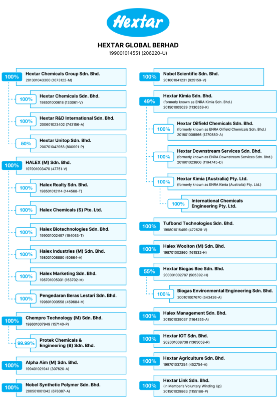 Corporate Structure – Hextar Global Berhad