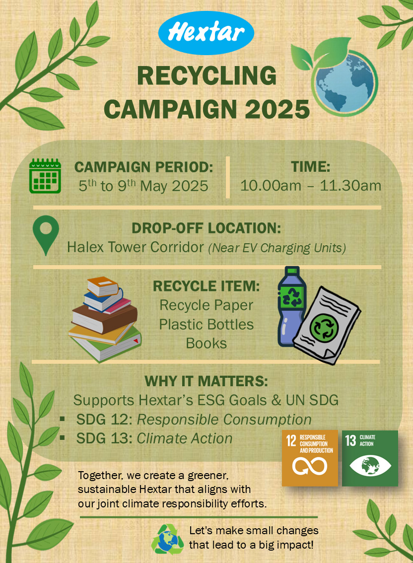 Hextar Recycling Campaign | Hextar Global Berhad